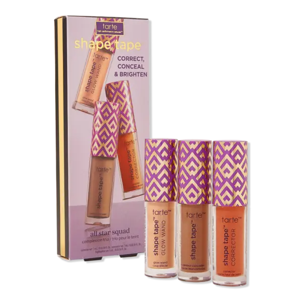 TARTE COSMETICS Shape Tape All Star Squad Complexion Trio 53n Deep / Auroral / Orange - 53n Deep/auroral/orange